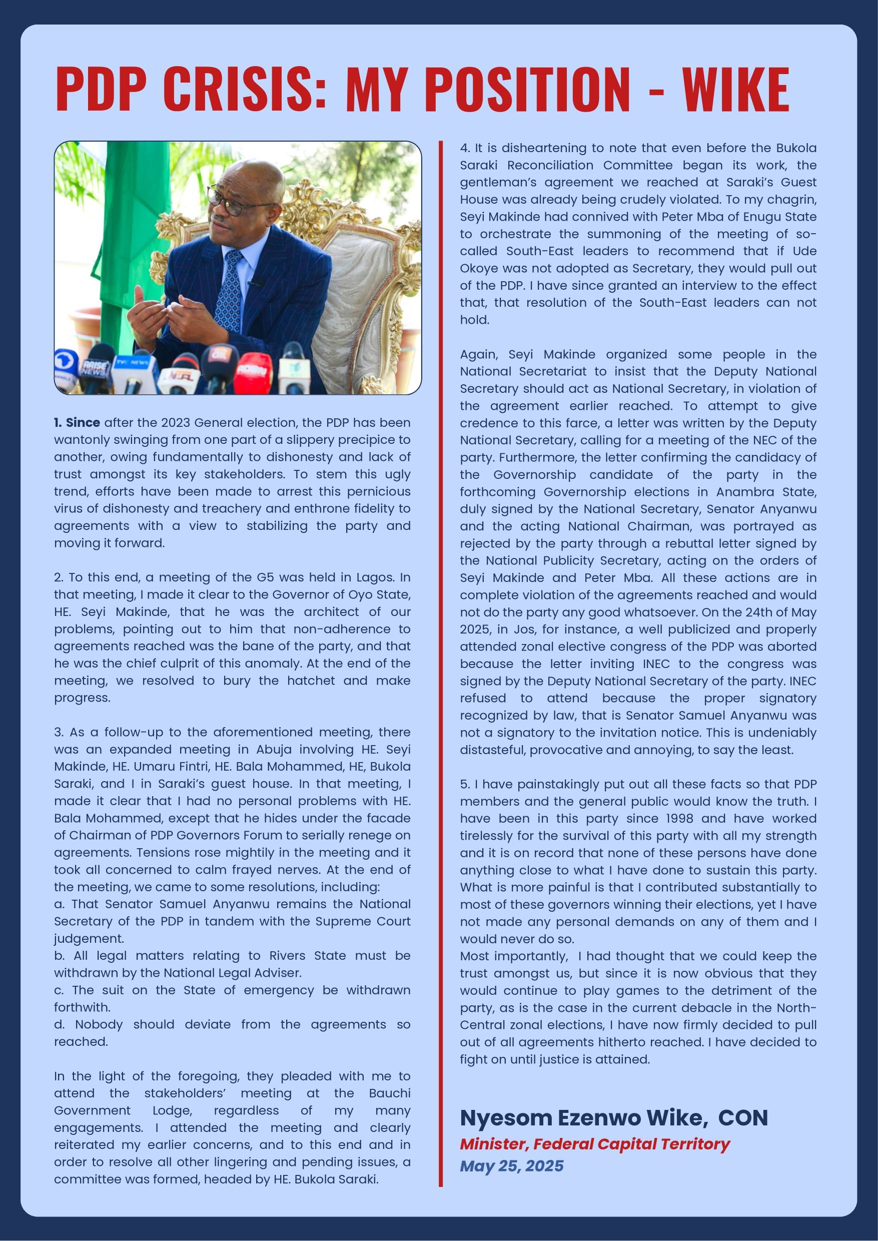 PDP CRISIS – Daily Post Africa